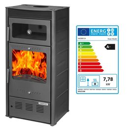 Moeby24 Kamin Ofen Kaminofen 150mm Rauchrohr 7,78 KW BimSchV 1-2 EEK A+ Rose Ofen