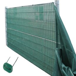 Tennissichtschutz Zaunblende GRÜN Größe 1,4m x 25m