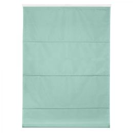 LICHTBLICK Raffrollo Klemmfix TOP, ohne Bohren, verspannt Mint, 100 cm x 130 cm (B x L)