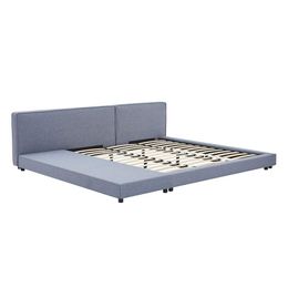 Home Deluxe Bett mit Ablage GALAXIS – 180 x 200 cm Grau mit Matratze H3/H4