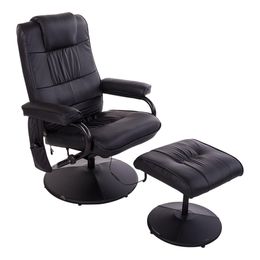 HOMCOM Massagesessel Relaxsessel Fernsehsessel TV Sessel Schwarz 77 x 84 x 95 cm