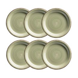 Mäser Dessertteller 19,5 cm, 6-er Set, OLIVGRÜN