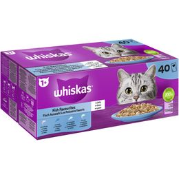 whiskas Portionsbeutel Multipack 1+ Fisch Auswahl in Gelee 40 x 85g