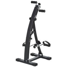 HOMCOM Heimtrainer für Senioren Bewegungstrainer Pedaltrainer Stahl Schwarz