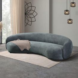 Home Deluxe Sofa Webstoff Dunkelgrün CASARA - 258 x 72 x 128