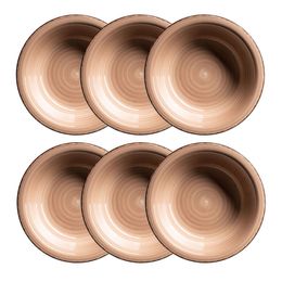 Mäser Teller tief 21,6 cm, 6-er Set, BEIGE