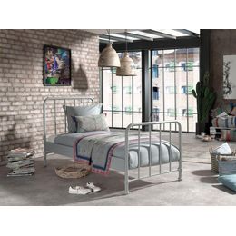 Vipack BRONXX Metallbett im coolen Look Grau matt, Liegefläche 90 x 200 cm