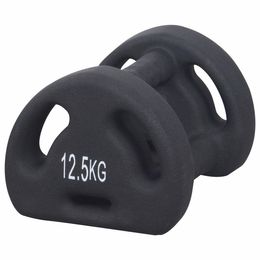 L.A. Sports Body Coach 4in1 Fitness Neopren-Hantel 12,5 kg Kettlebell Kurzhantel Medizinball Push Up Bar