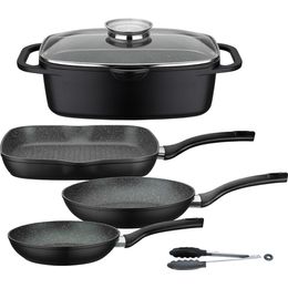 GSW Pfannen-Set Gourmet Granit + Bräter 5-tlg.