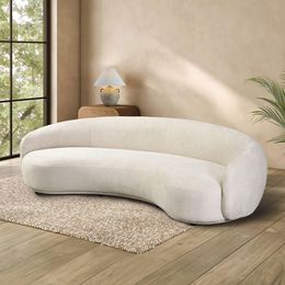 Home Deluxe Sofa Webstoff Beige CASARA - 258 x 72 x 128 cm