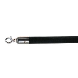 Essentials Absperrkordel velour schwarz, poliert, Ø 3cm, Länge 157 cm, 10103BC