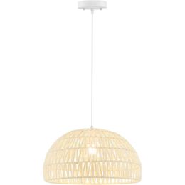 Costway Pendelleuchte Papier, Boho Lampe Hängend Rustikal