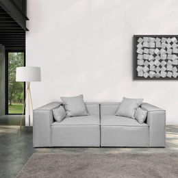 Home Deluxe Modulares Sofa VERONA - S hellgrau