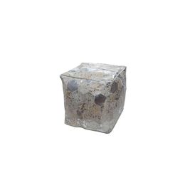 Kayoom Spark Pouf 200 Grau / Silber 45cm x 45cm