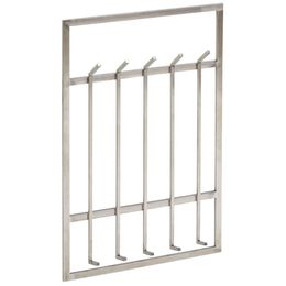 Wohnling Wandgarderobe 60x100x7,5 cm Metall Silber