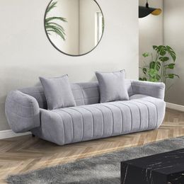 Home Deluxe Komfort Sofa Grau NORANA - 234 x 80 103 cm