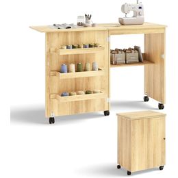 Costway 2 in 1 Nähschrank & Schreibtisch klappbar