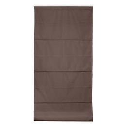 LICHTBLICK Raffrollo Klemmfix TOP, ohne Bohren, verspannt Mocca, 100 cm x 130 cm (B x L)