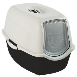 Rotho Babydesign Rotho MyPet Eco Bailey Katzentoilette mit Deckel und Aktivkohlefilter, schwarz/weiss (recycelt)