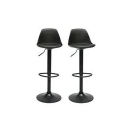 Miliboo Design schwarze Barhocker (2er Set) STEEVY