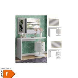 VICCO Schminktisch Lara Wei&szlig; Hochglanz 120 cm LED-Spiegel