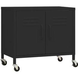 vidaXL - Lagerschrank Schwarz 60x35x56 cm Stahl