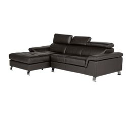 Ecksofa Leder - Ecke Links - Braun - mishima