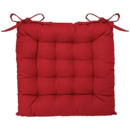 Sitzauflage aus roter Baumwolle 38 × 38 cm - Atmosphera créateur d'intérieur