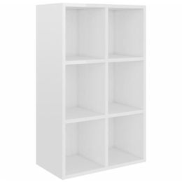 Bücherregal/Sideboard Hochglanz-Weiß 66x30x98 cm Holzwerkstoff vidaXL