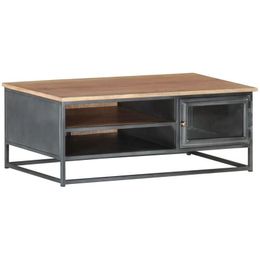 Jinlefu - Couchtische Kaffeetisch Grau 90x50x35 cm Massivholz Akazie vidaXL