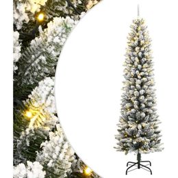 Künstlicher Weihnachtsbaum mit Schnee 150 LEDs 150 cm vidaXL