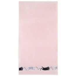 Handtuch 70x130 Ballerina-Katzen-5222 Kinderhandtuch aus rosa Baumwollfrottee