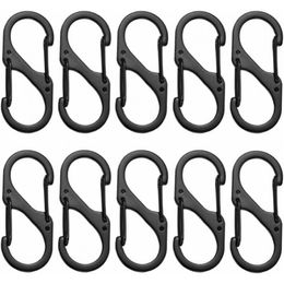 Karabiner, kleiner Karabiner, 30 Stück Mini-Karabiner, S-Karabiner, Doppelfeder-Schlüsselanhänger-Clips, S-förmige Karabiner aus Aluminiumlegierung,