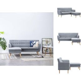 vidaXL Sofas - Living Sofa L-Form Stoff 171,5x138x81,5 cm Hellgrau