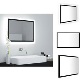 vidaXL Badezimmerwaschtische - Living LED-Badspiegel Schwarz 60x8,5x37 cm Acryl