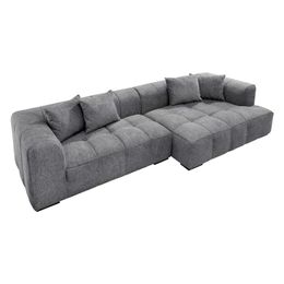 Riess Ambiente riess-ambiente Ecksofa ZERO GRAVITY - 305cm grau Webstoff Ottomane rechts Bigsofa Couch XXL Modern