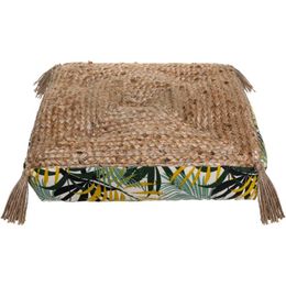 Bodenkissen Tropic aus Jute 38x38 cm - Atmosphera créateur d'intérieur