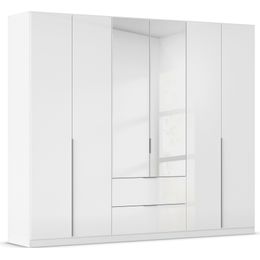 Drehtürenschrank Rauch "Kleiderschrank Schrank Garderobe AGORDO mit Dekor- oder Hochglanzfront", weiß (alpinweiß, hochglanz weiß), B:271cm H:229cm T:54cm, Holzwerkstoff, Schränke, mit Außenschubkästen, in 6 Breiten und 2 Höhen MADE IN GERMANY