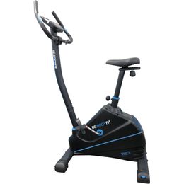 Stamm-Bodyfit Heimtrainer STAMM BODYFIT "TORONTO 500 deluxe", schwarz (schwarz, blau), Fahrradtrainer, ohne Unterlegmatte, Schwungmasse ca. 11 kg, 24 Widerstandsstufen, B:53,5cm H:128,0cm L:95,0cm