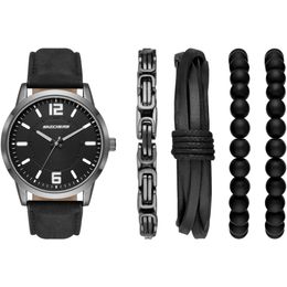 Quarzuhr Skechers, schwarz, Armbanduhren, Herren, Armbanduhr, Herrenuhr, Ideal auch als Geschenk, analog, Leuchtindizes