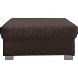 Hocker DOMO collection "Star", braun, B:90cm H:41cm T:60cm, NaturLederBitte beachten Sie, dass Lederbez&uuml;ge mehr N&auml;hte aufweisen als Stoffbez&uuml;ge;Struktur (90% Polyester und 10% Polyacryl);Softlux-Kunstleder;Primabelle-Microfaser, Hocker, Polsterhocker