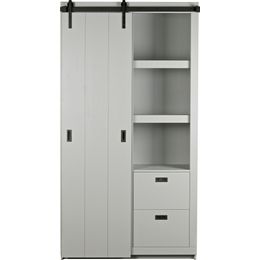 Schiebetürenschrank vtwonen "Slide", grau, B:122cm H:230cm T:37cm, Holzwerkstoff, Schränke, H 230 cm x B 120 cm x T 42 cm