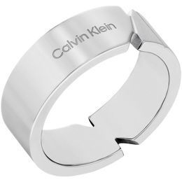 Fingerring Calvin Klein "ELECTRIC, 35100007G,H" Gr. 64, silber (edelstahlfarben), Fingerringe, Herren, 64, Edelstahl, 5,5mm