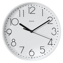 Hama Wanduhr Salina weiß Kunststoff, Ø 22,0 cm