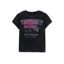 Desigual T-shirt Damen Gr&ouml;&szlig;e L pink / schwarz / wei&szlig;