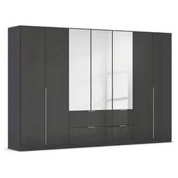 Drehtürenschrank Rauch "Kleiderschrank Schrank Garderobe AGORDO mit Dekor- oder Hochglanzfront", grau (graumetallic, hochglanz effektgrau), B:315cm H:210cm T:54cm, Holzwerkstoff, Schränke, mit Außenschubkästen, in 6 Breiten und 2 Höhen MADE IN GERMANY