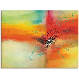 Leinwandbild Artland "Modern V", orange, B:120cm H:90cm, Canvas, Leinwand, Bilder, auf Keilrahmen gespannt