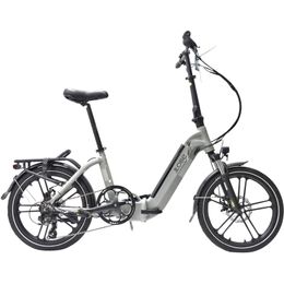 E-Bike Llobe "EasyStar Gala, 10Ah" Gr. 37, grau, E-Bikes, 37cm, 20 Zoll (50,80cm), Pedelec, Elektrofahrrad für Damen u. Herren