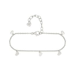 CAI Armband CAÏ "925 Silber rhodiniert Anhänger Herzen", weiß, Armbänder, Damen, 15 + 4cm, Silber 925 (Sterlingsilber), glänzend