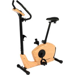 Ergometer Christopeit Sport "ET 3.2", braun (holzlook), Fahrradtrainer, ohne Unterlegmatte, Schwungmasse ca. 7 kg, 32 Widerstandsstufen, B:48cm H:132cm L:94cm